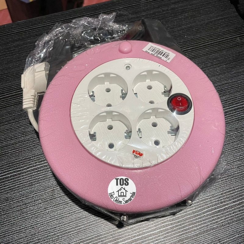 Jual Kabel Rol Stop kontak 10 Meter 4 Lubang + Switch ketekan | Shopee ...