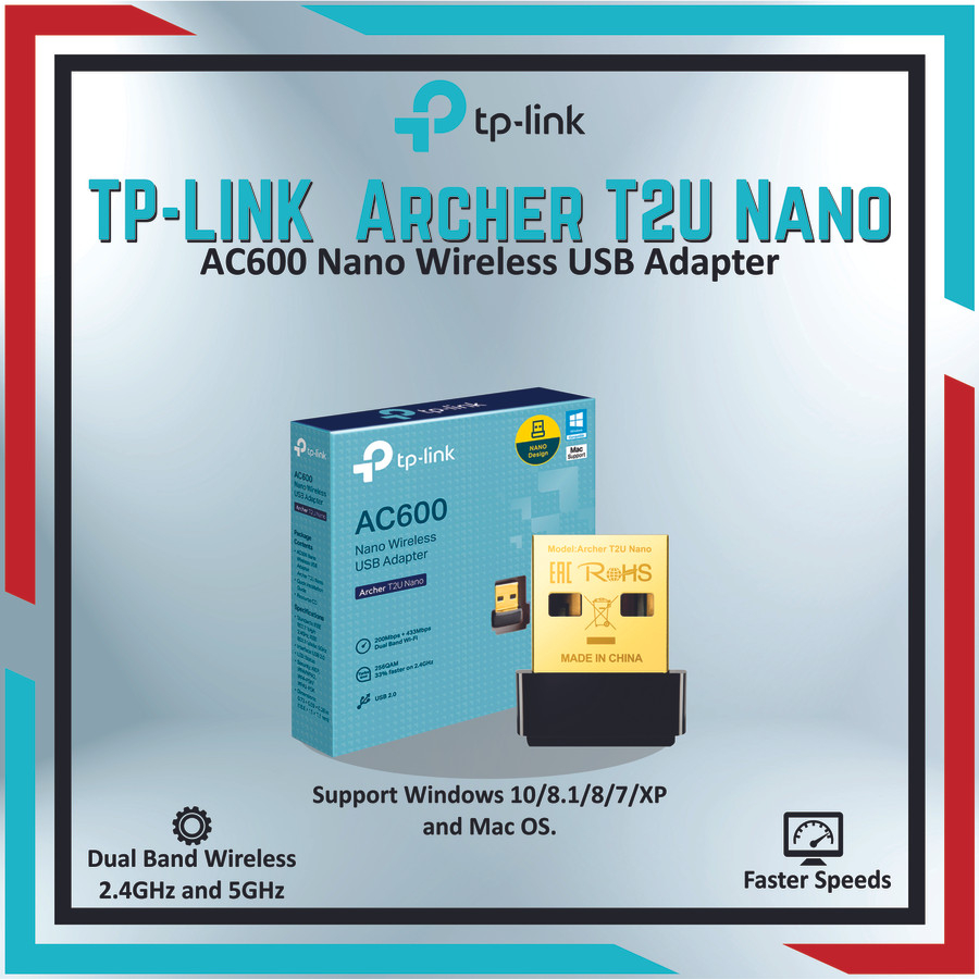 Jual TP-LINK ARCHER T2U NANO AC600 NANO USB WIRELESS ADAPTER | Shopee ...