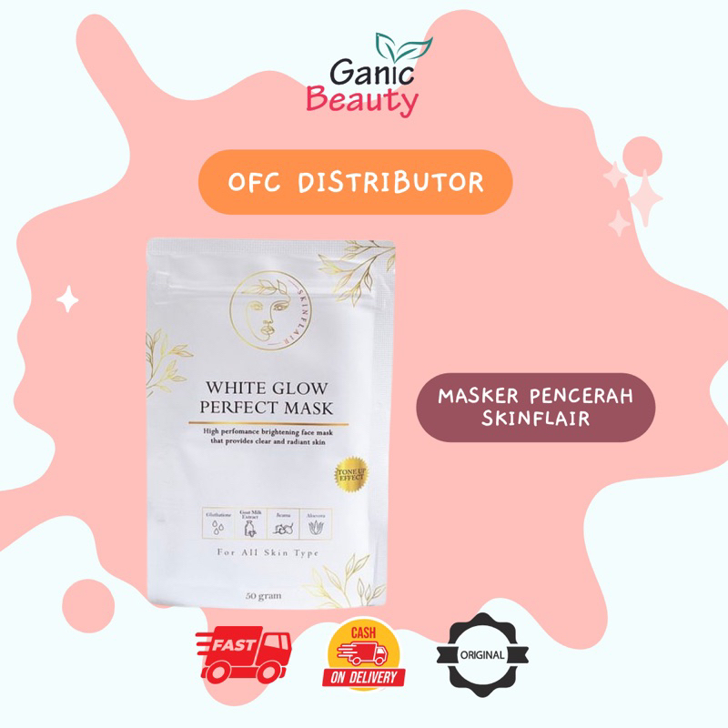 Jual Skinflair White Glow Perfect Mask Masker Pencerah Wajah Badan ...