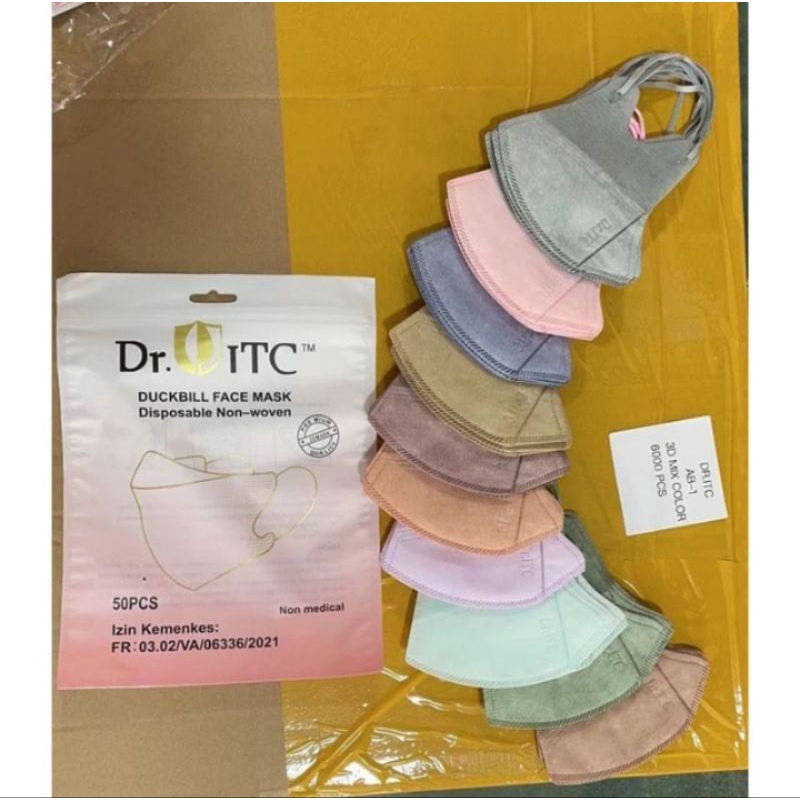 Jual Harga di atas dapat 2 box!!! MASKER DUCBIL WARNA MERK ITC ISI ...