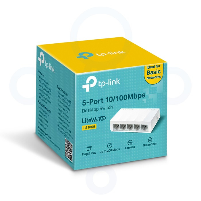Jual TP-LINK LS1005 SWITCH HUB 5 PORT 10/100Mbps TP-LINK 5 PORT LITE ...