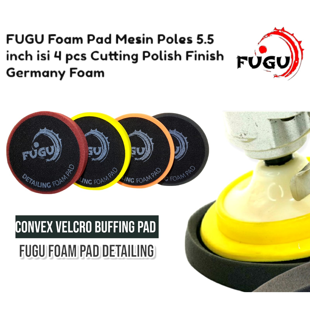 Jual Foam Pad 5.5 inch FUGU set isi 4 Germany material busa BUKAN ...