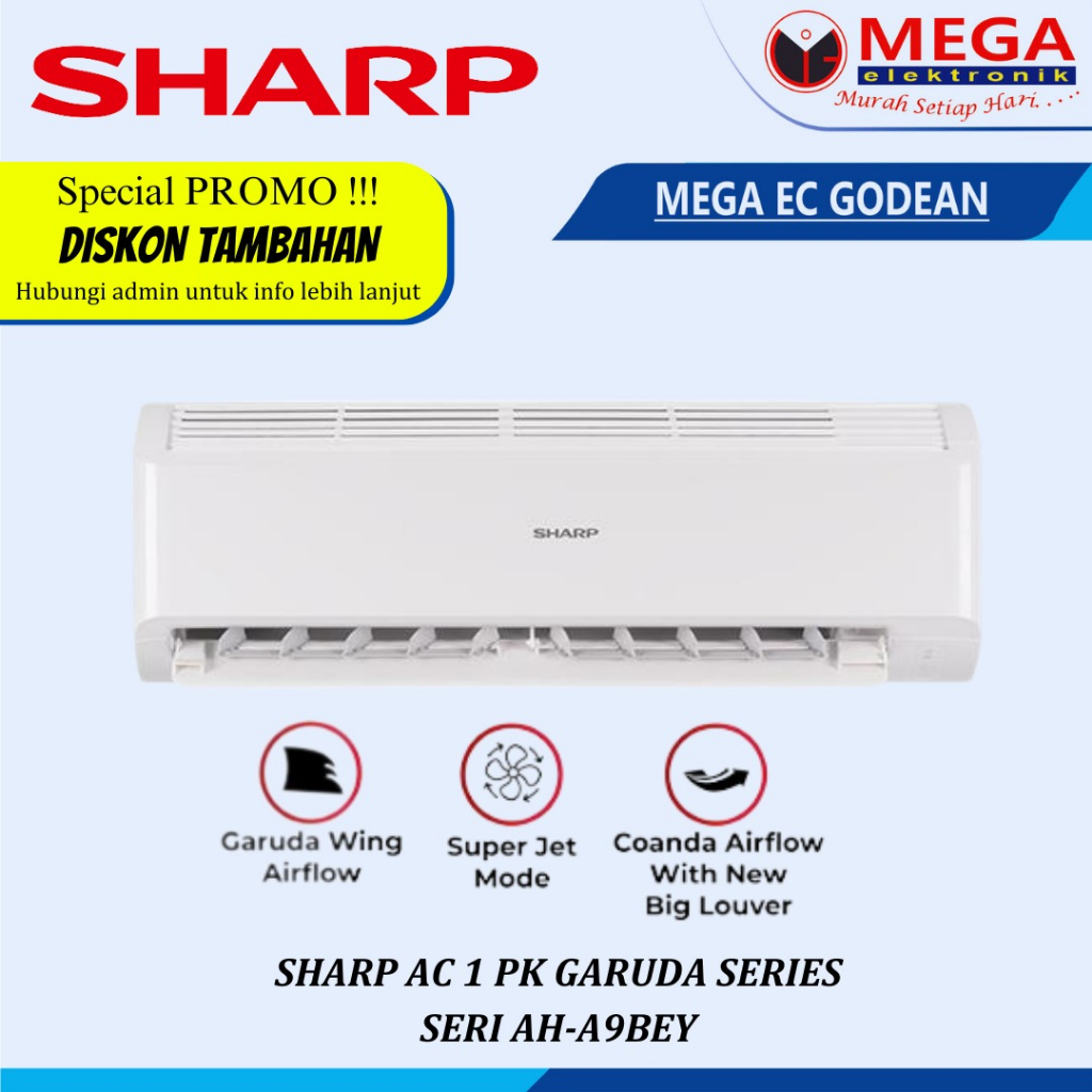 Jual AC SHARP 1 PK AH-A9BEY GARUDA SERIES AIR CONDITIONER PENDINGIN RUANGAN | Shopee Indonesia