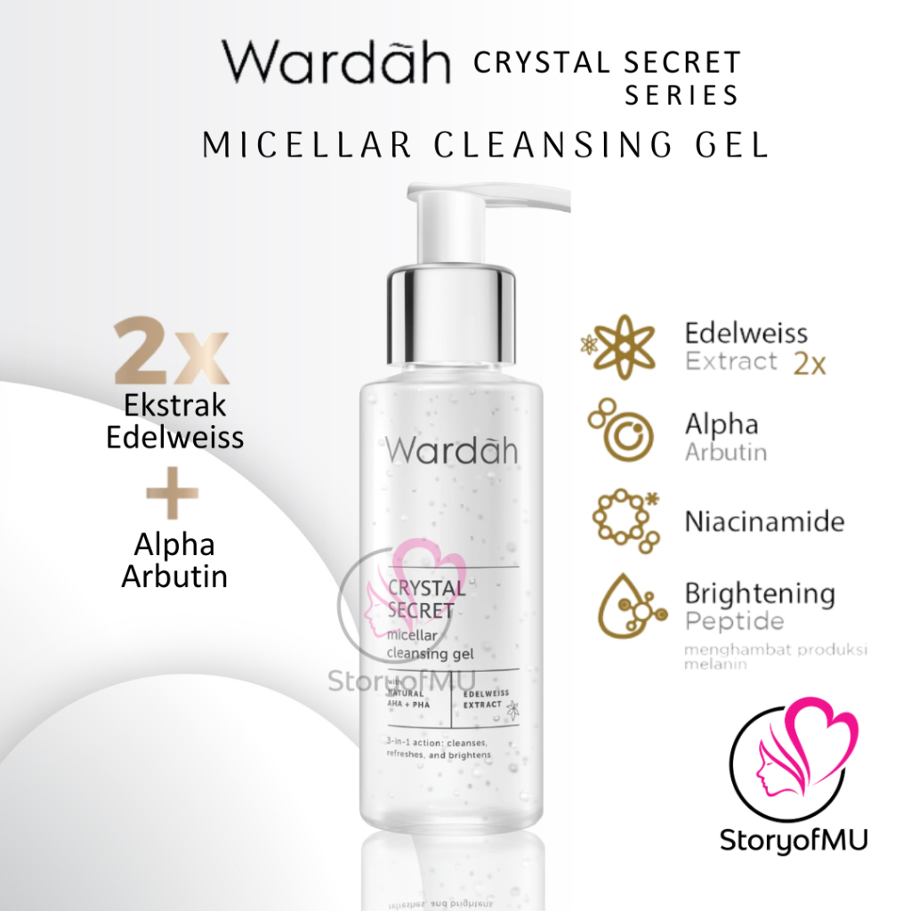 Jual WARDAH Crystal Secret - Micellar Cleansing Gel 95ml / Gel Cleanser / Facial Wash | Shopee ...