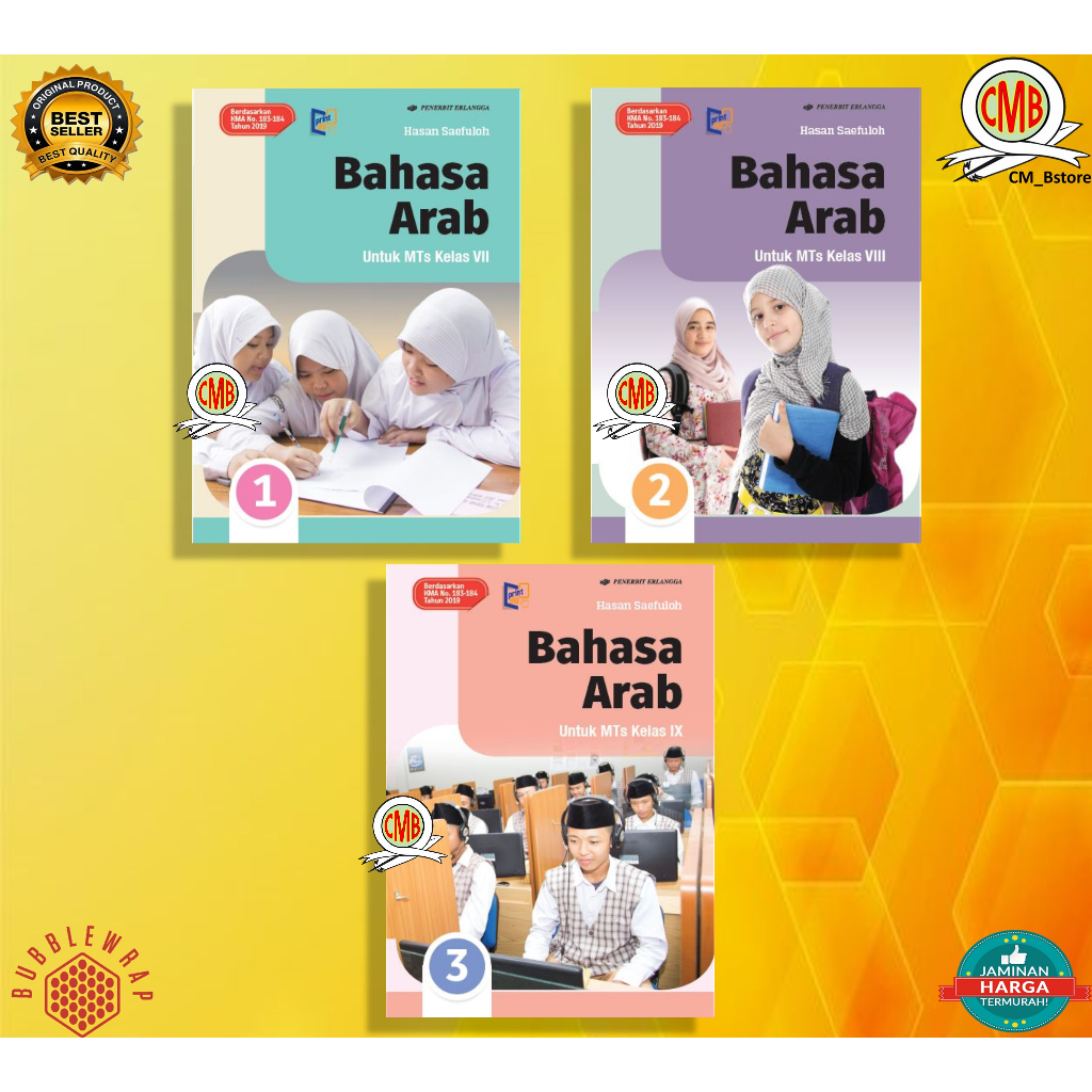 Jual [Penerbit Erlangga] Bahasa Arab kelas 7, 8, 9 MTs KMA Lulus penilaian | Shopee Indonesia