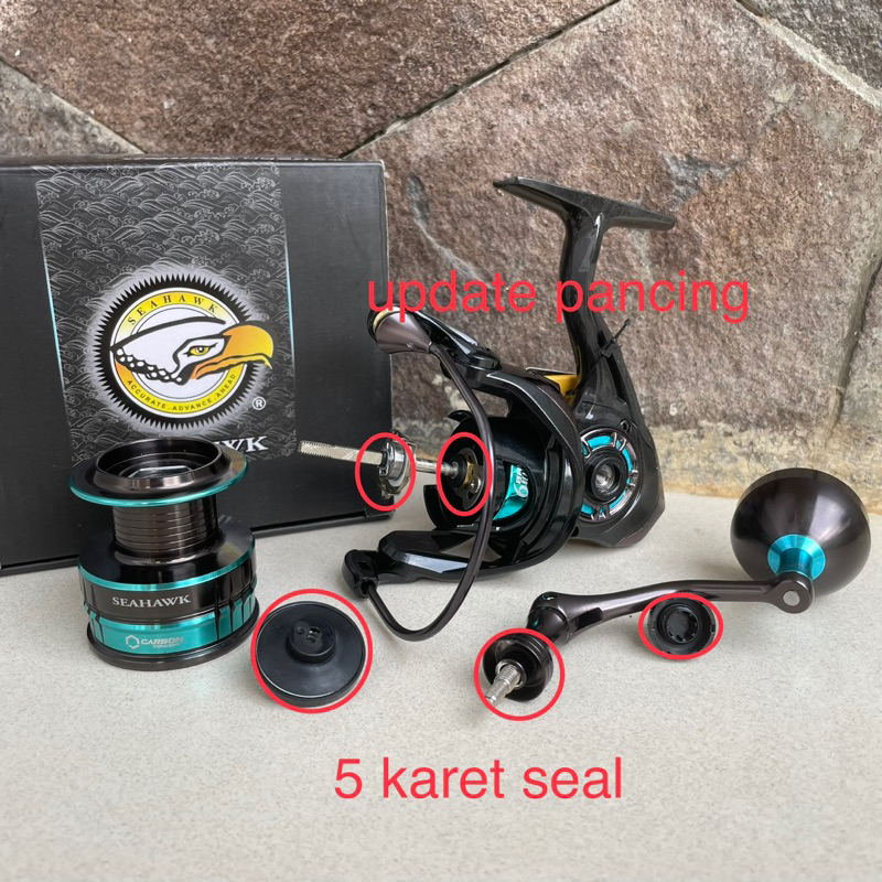 Jual Reel SEAHAWK CARBON HUNTER / PRO RX full seal 2500/4000/6000 ...