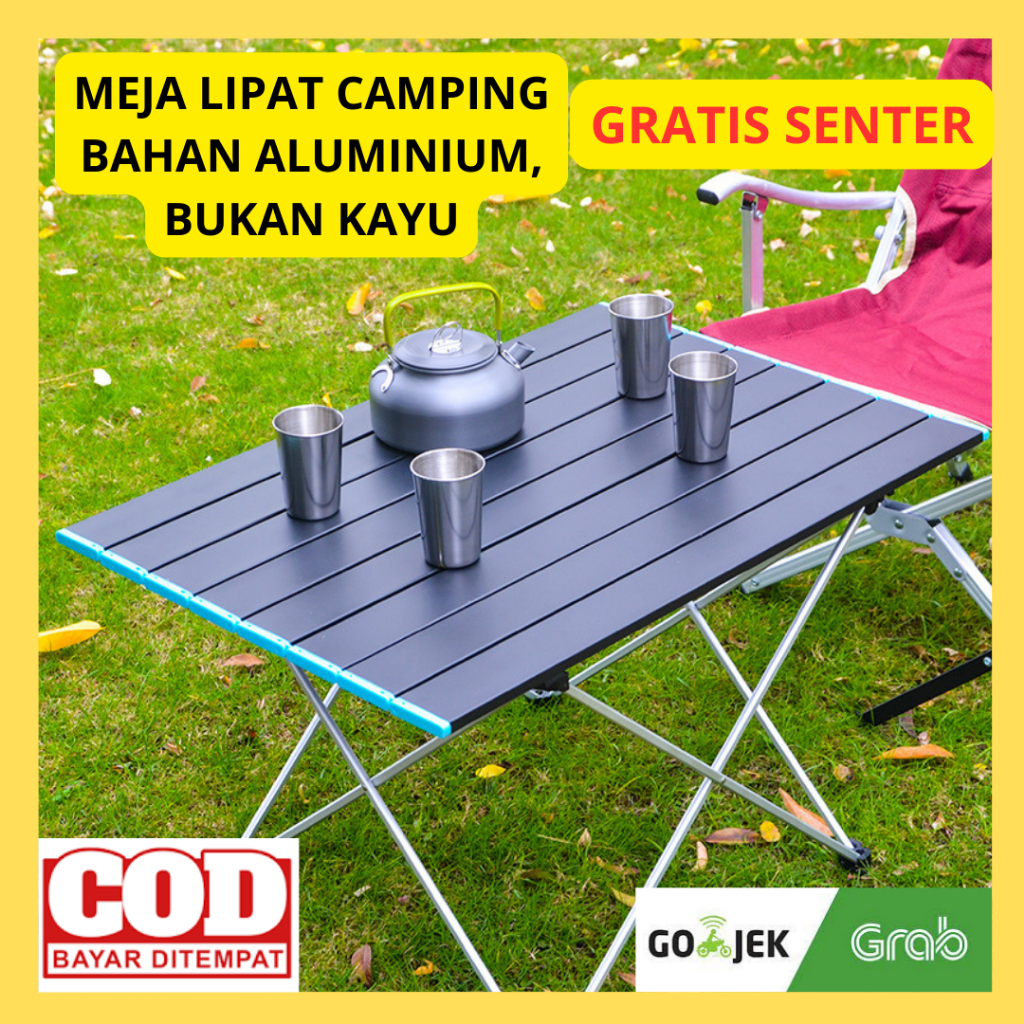 Jual Meja Camping Piknik Kemping Lipat Bahan Besi Aluminium Portable ...