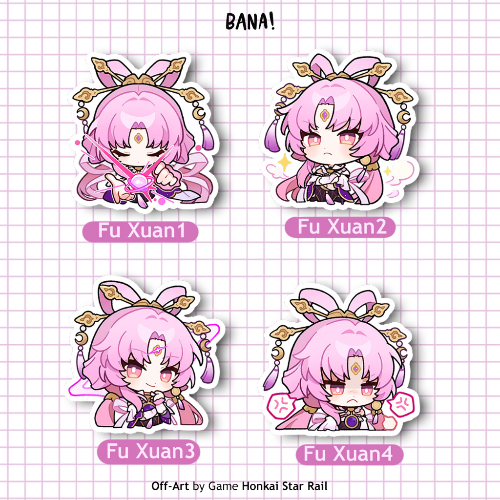 Jual Stiker Honkai Star Rail FU XUAN Bijian Vinyl Waterproof | BANA ...