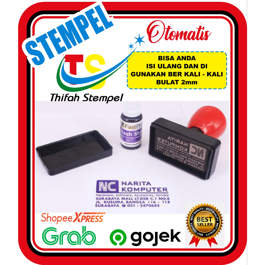 Jual Stempel Otomatis Design Custom Sesuai Selera 1Jam Selesai | Shopee ...
