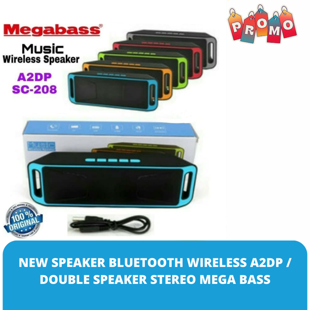 Jual [NEW] SPEAKER BLUETOOTH WIRELESS A2DP / DOUBLE SPEAKER STEREO MEGA ...