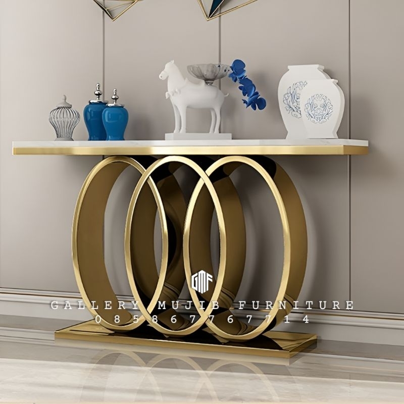 Jual meja konsol stainless marmer carara console table audi gold ...