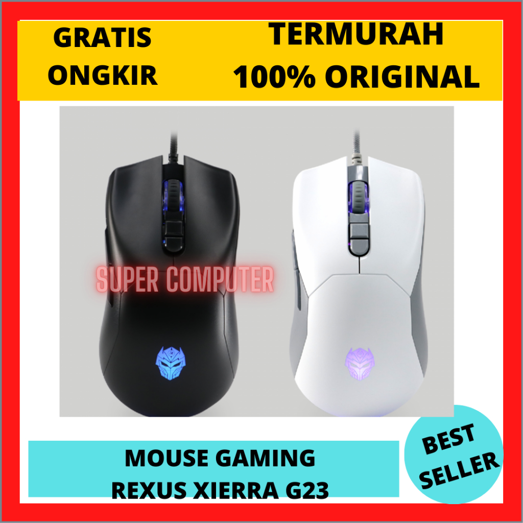Jual S.C MOUSE GAMING REXUS XIERRA G23 RGB / MOUSE GAMING / MOUSE REXUS ...