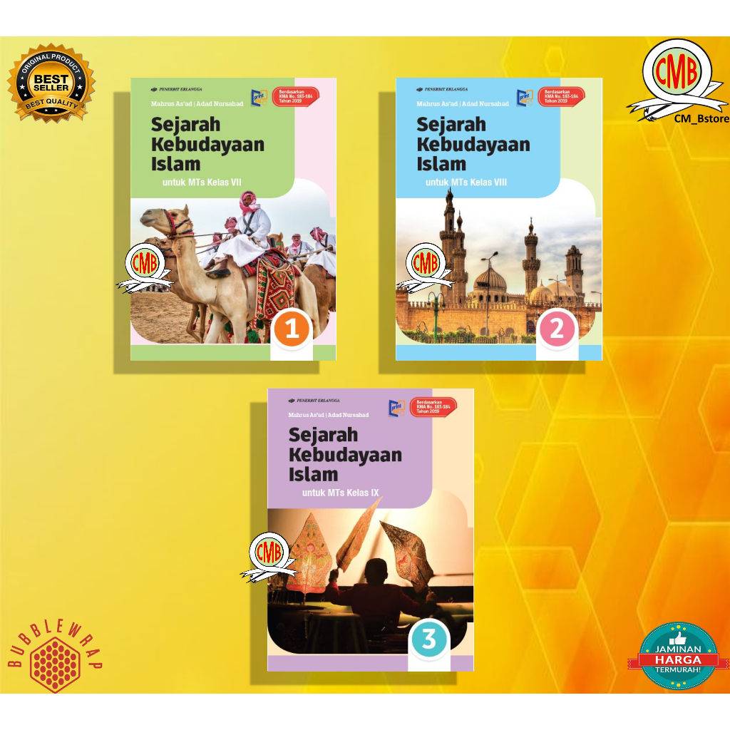 Jual [Penerbit erlangga] Sejarah Kebudayaan Islam Kelas 7, 8 , 9 MTs KMA Lulus penilaian ...