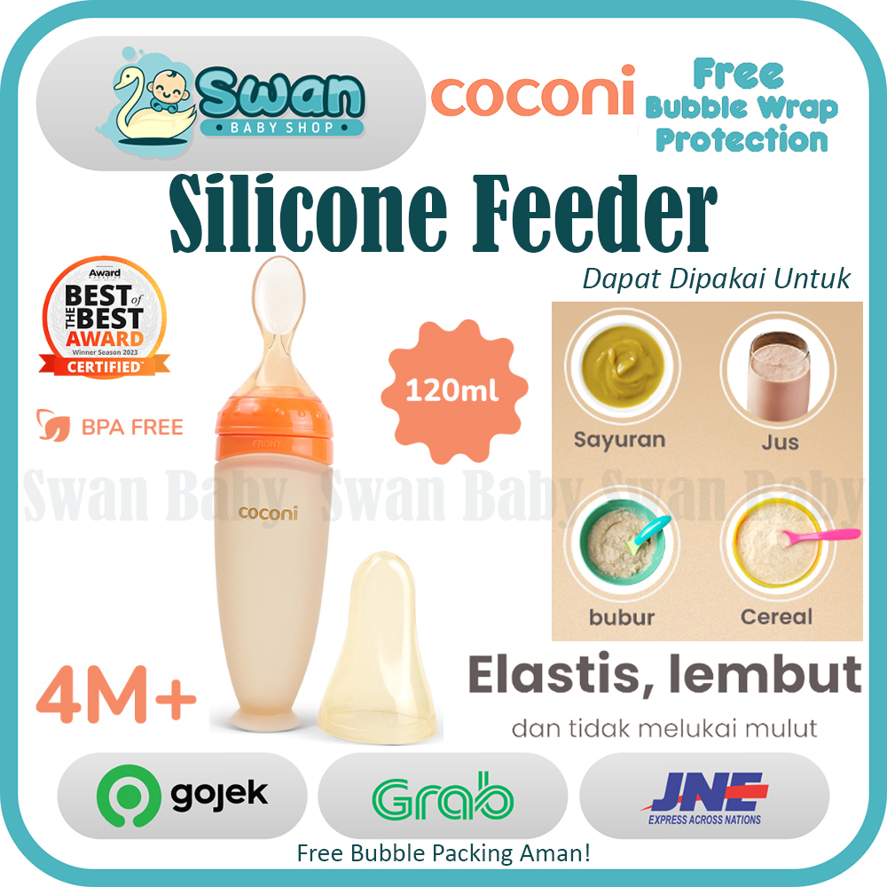 Jual Coconi Silicone Baby Feeder Spoon / Sendok Botol Makan Bayi MPASI ...