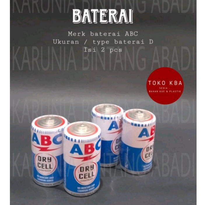 Jual Baterai ABC Biru Besar Tipe D Batre Type Jumbo 2 pcs | Shopee ...