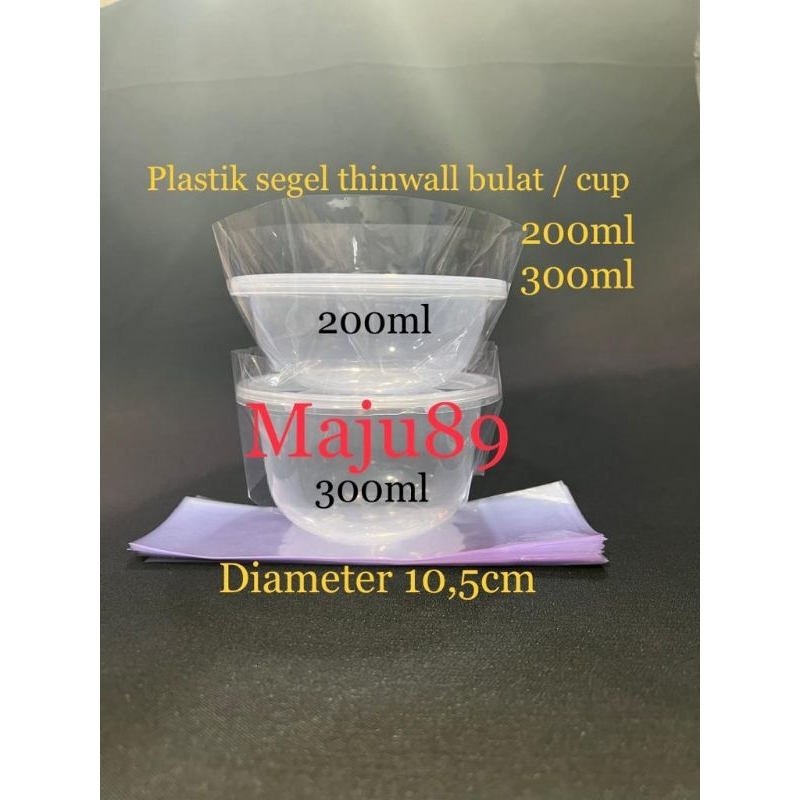 Jual PLASTIK SEGEL Thinwall Bulat / Cup 300ml 200ml | Shopee Indonesia