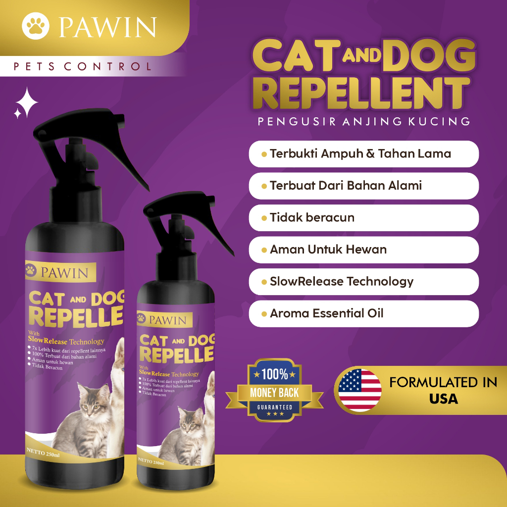 Jual Spray Pengusir Kucing Anjing Hewan Cat & Dog Repellent Alami ...