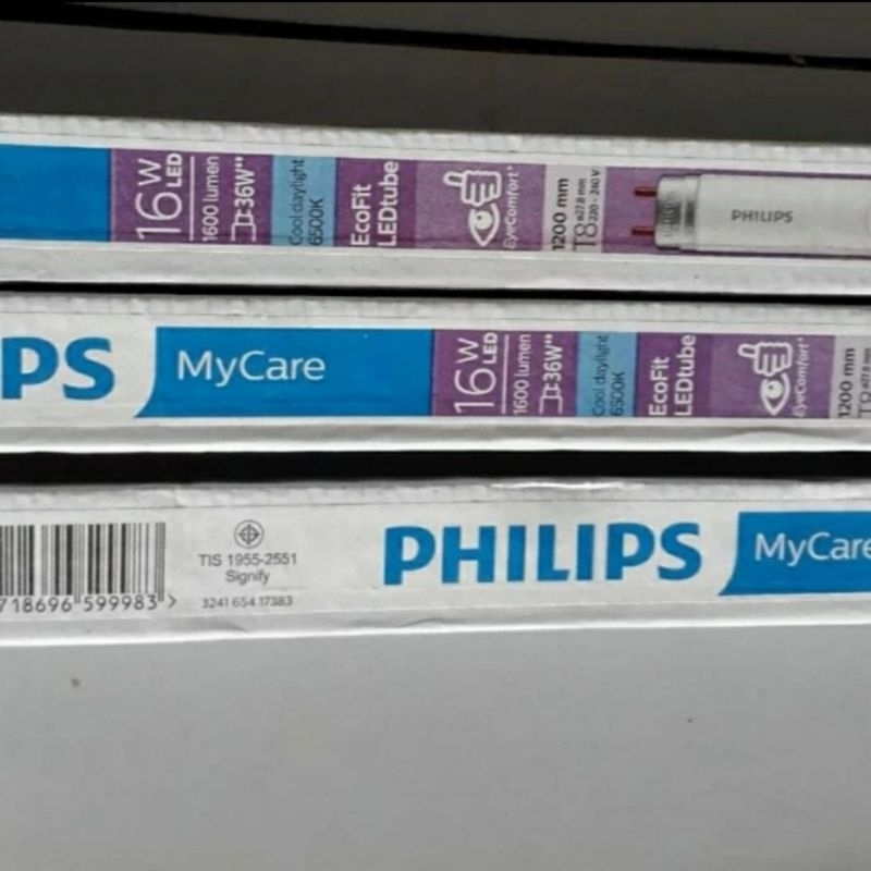 Jual Lampu TL neon led philips 16W ecofit 6500K putih 120cm / Lampu ...