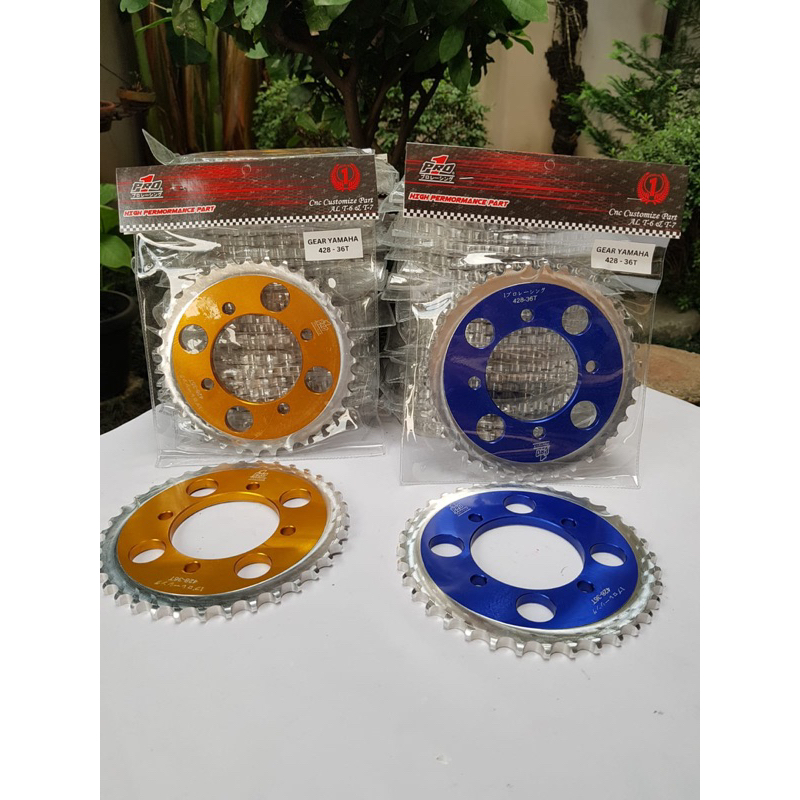 Jual GEAR GIR ALUMUNIUM YAMAHA RX KING 428 F1ZR JUPITER 35 36 37 ALLOY ...