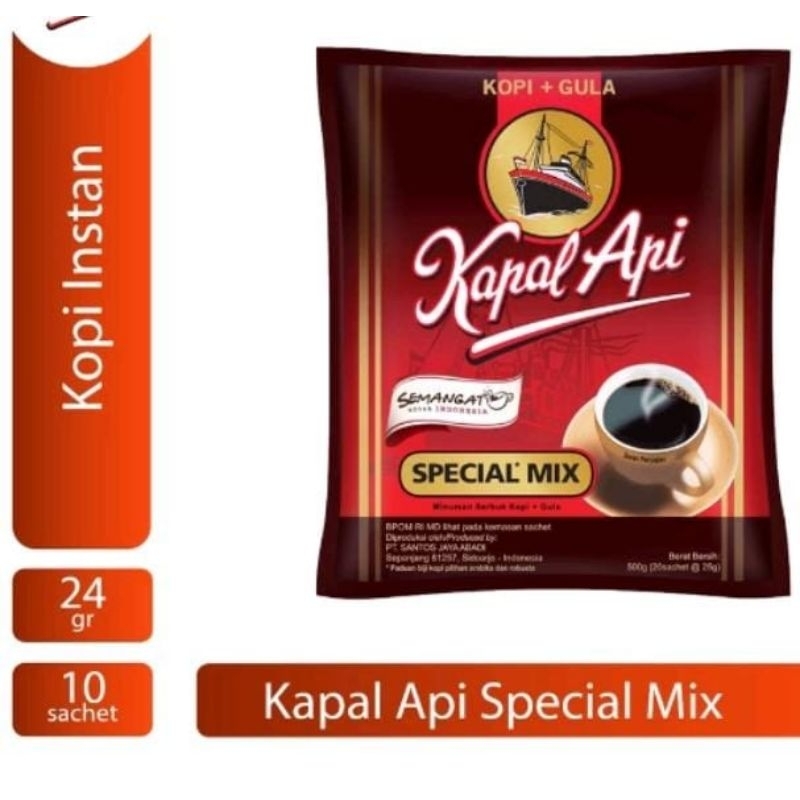 Jual kopi kapal api mix spesial mix ( 10 sachet / renceng ) | Shopee ...
