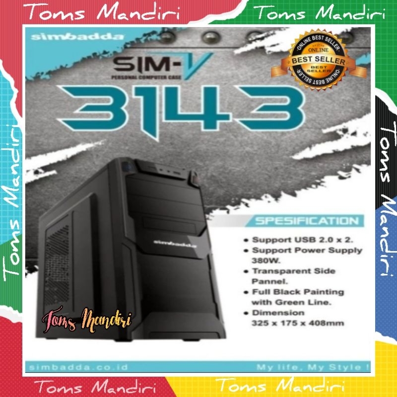 Jual Casing Simbadda Sim V-3143 + Psu 380 Watt | Shopee Indonesia