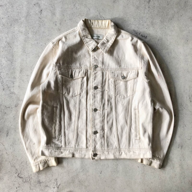 Jual ESR BROKEN WHITE TRUCKER JACKET | Shopee Indonesia
