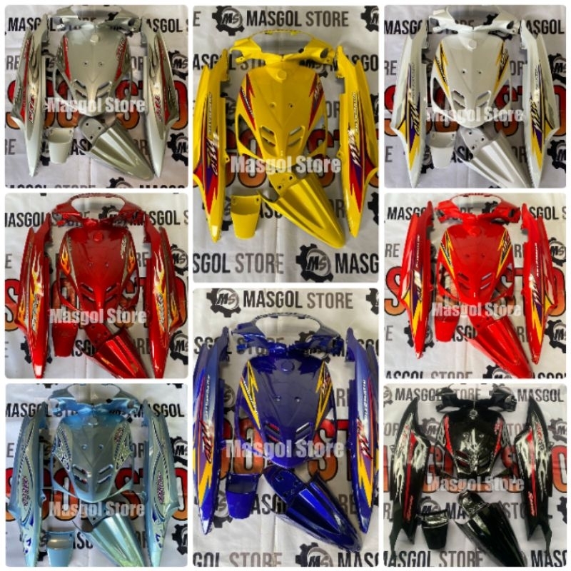 Jual Cover Full body halus Yamaha Mio sporty Merah Kuning Biru Putih ...