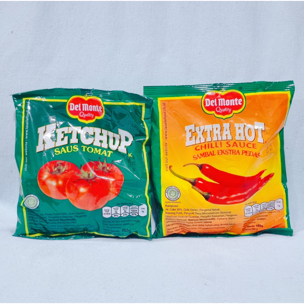 Jual Del Monte Ketchup Saus Tomat / Extra Hot Sambal Extra Pedas (1 ...