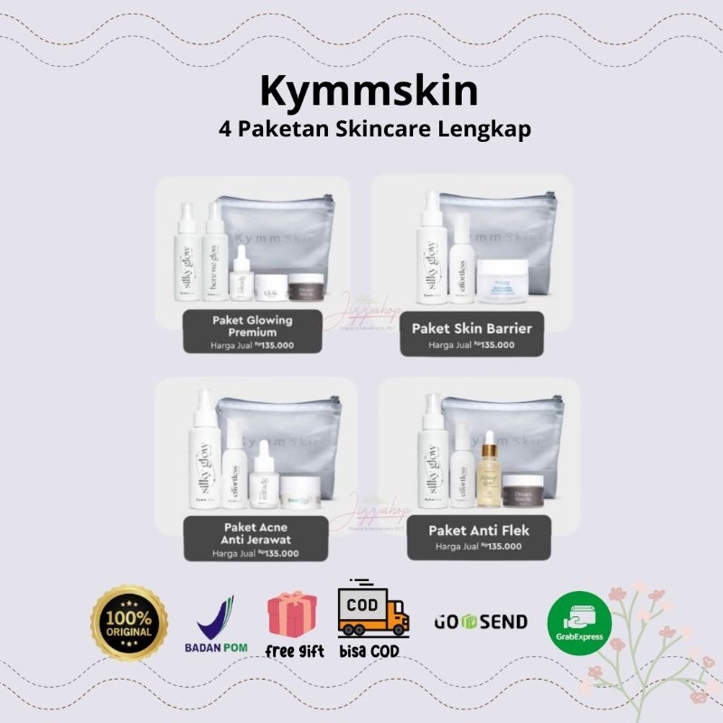 Jual Paket Skincare Kymmskin - Flek Whitening - Bye Jerawat - Glowing ...