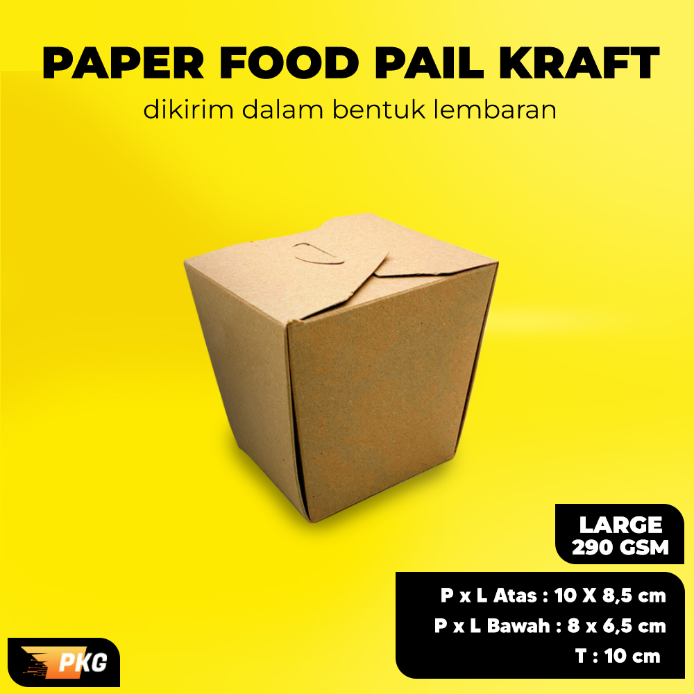 Jual Paper Rice Box Large / Food Pail Paper / Pail Box Ukuran Large ...