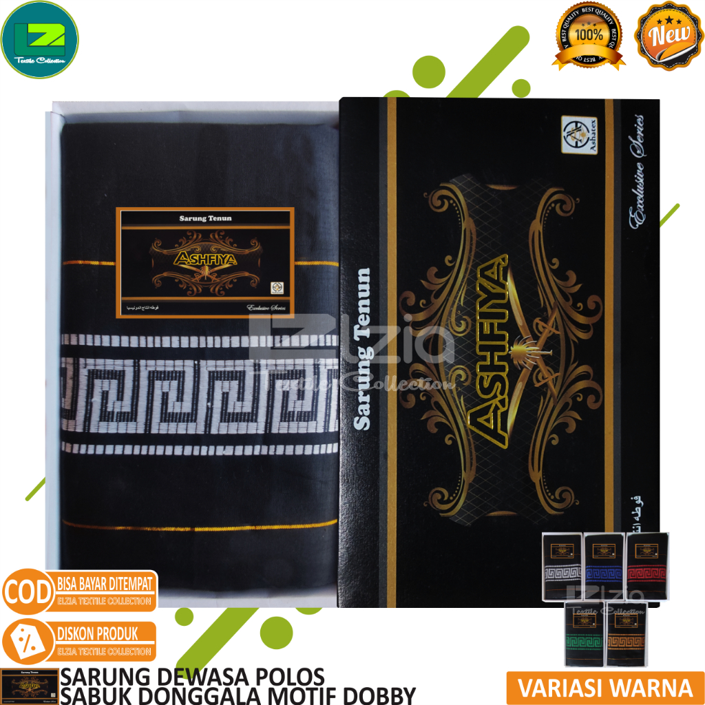 Jual SARUNG TENUN HITAM POLOS MOTIF DOBBY SABUK | Shopee Indonesia