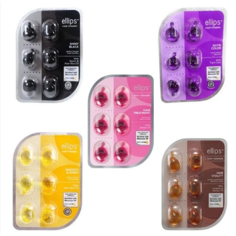 Jual Ellips Hair Vitamin 6 Capsule 1ml | Shopee Indonesia