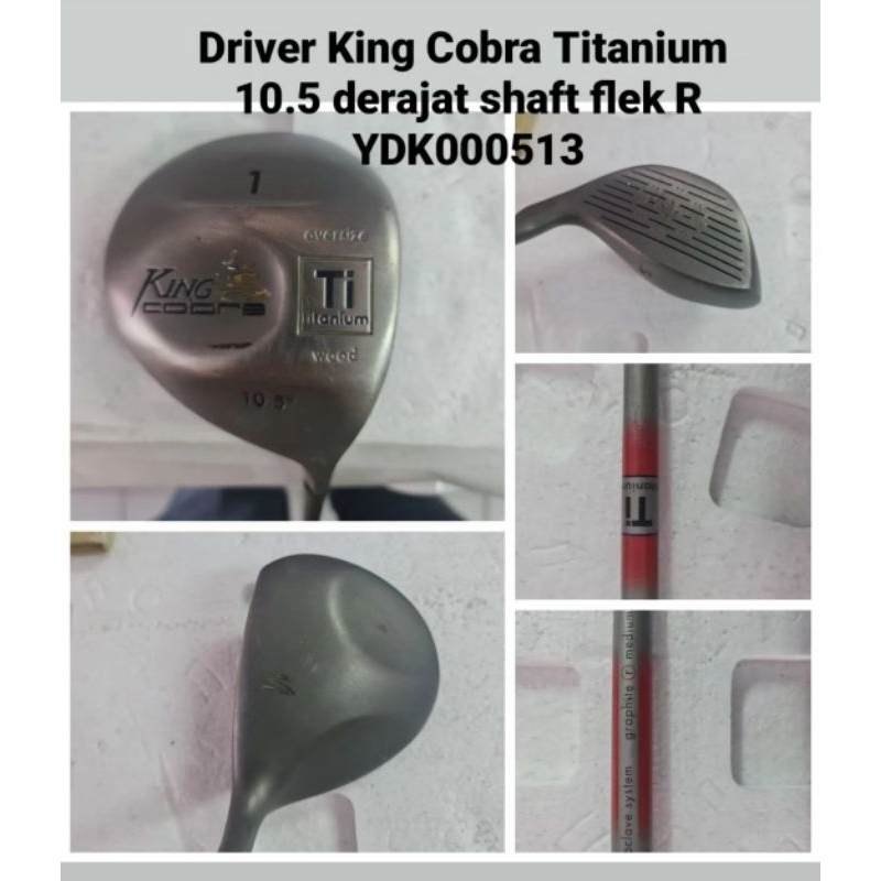 Jual Stik golf Driver King Cobra Titanium 10.5 derajat shaft flek R ...