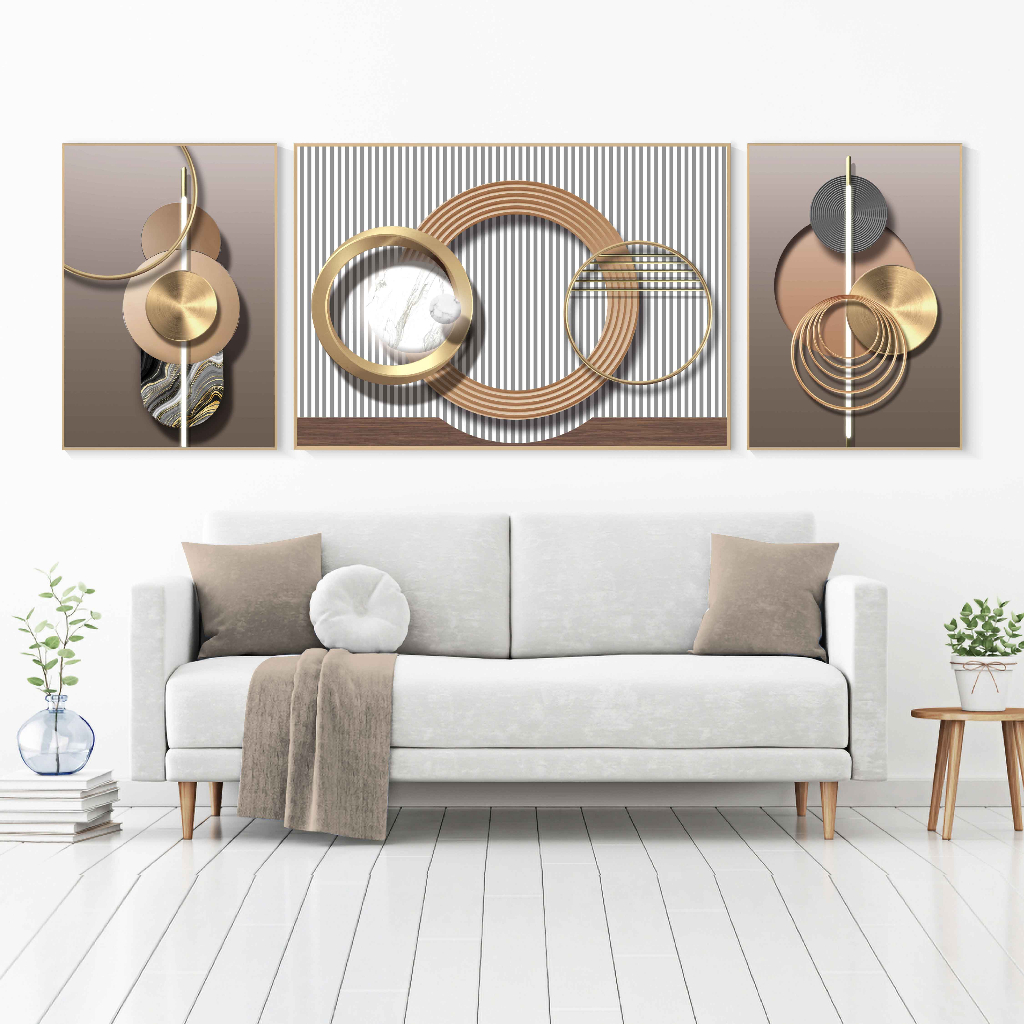 Jual DVLIVING Hiasan Dinding Ruang Tamu Minimalis 80x57cm & 40x57cm ...