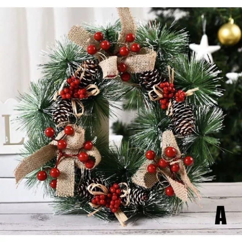 Jual Ready Karangan Bunga Natal Untuk Dekorasi Pintu Dan Jendela ...