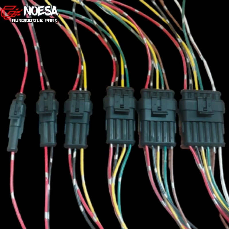 Jual soket waterproof socket kabel male / female 1pin / 2pin / 3pin ...