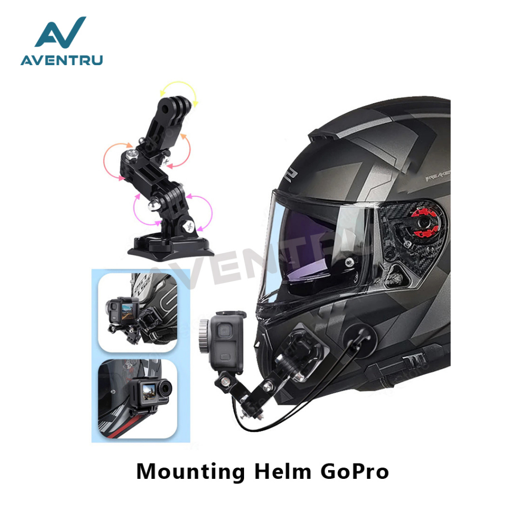 Jual Helmet Front Chin Vlog Mounting Mount Helm GoPro Camera Motor ...