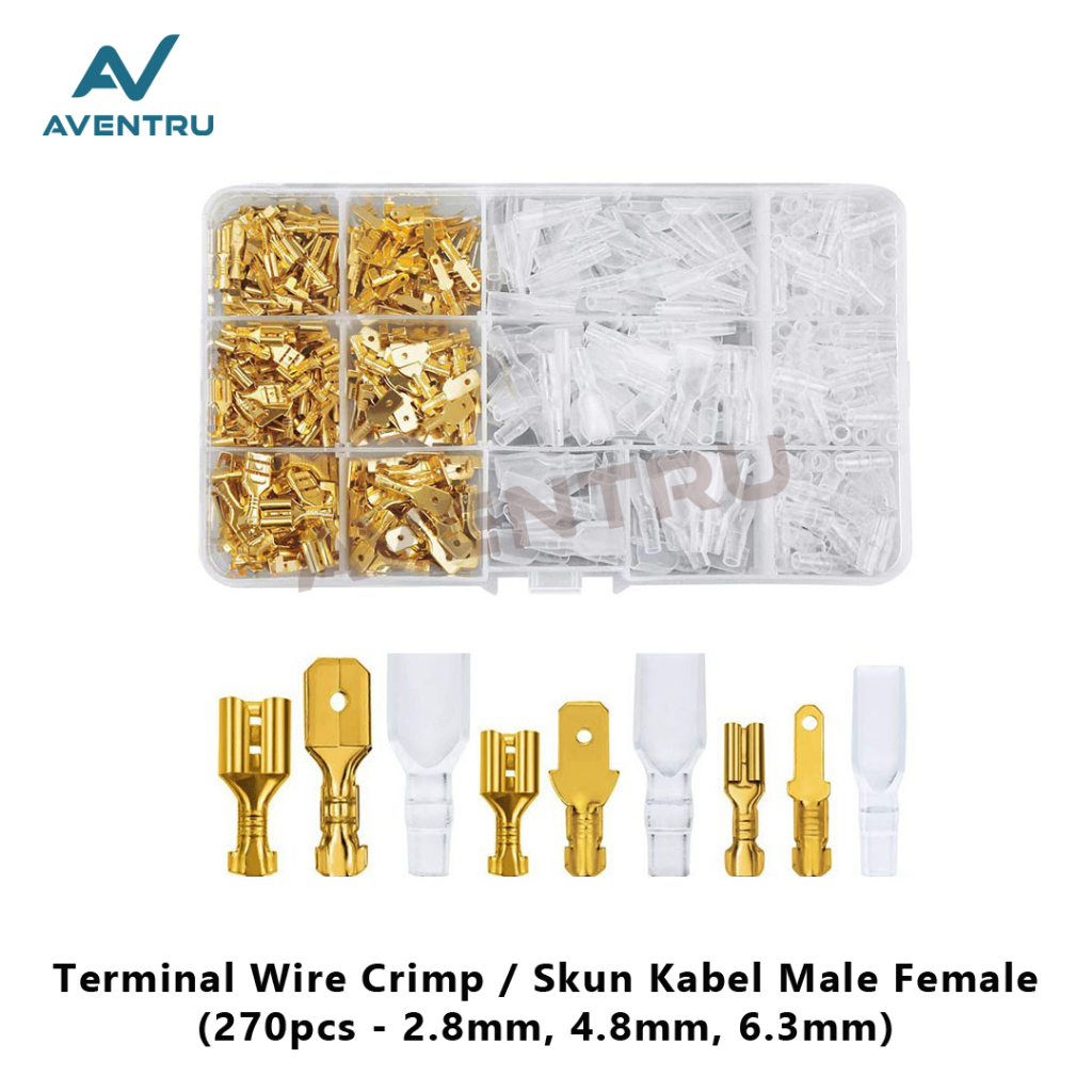 Jual Terminal Kabel Skun Konektor Gepeng Male Female Wire Crimp ...