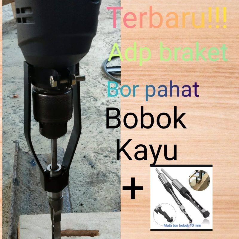 Jual Dudukan bor bobok kayu adaptor bor bobok kayu alat pertukangan ...