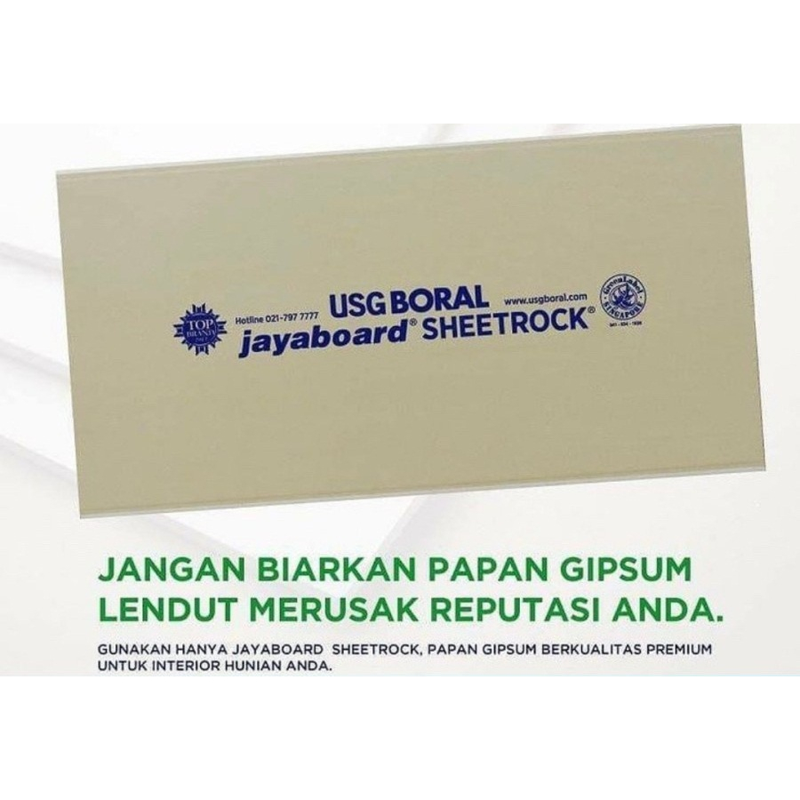 Jual Gypsum Jayaboard 1200x2400mm + Papan Gipsum Jaya 9 dan 12mm ...