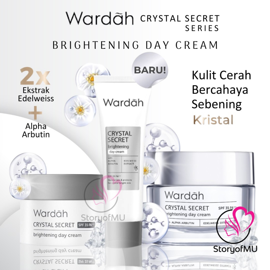 Jual WARDAH Crystal Secret - Brightening Day Cream 9ml | 15ml | 30 gr | Shopee Indonesia