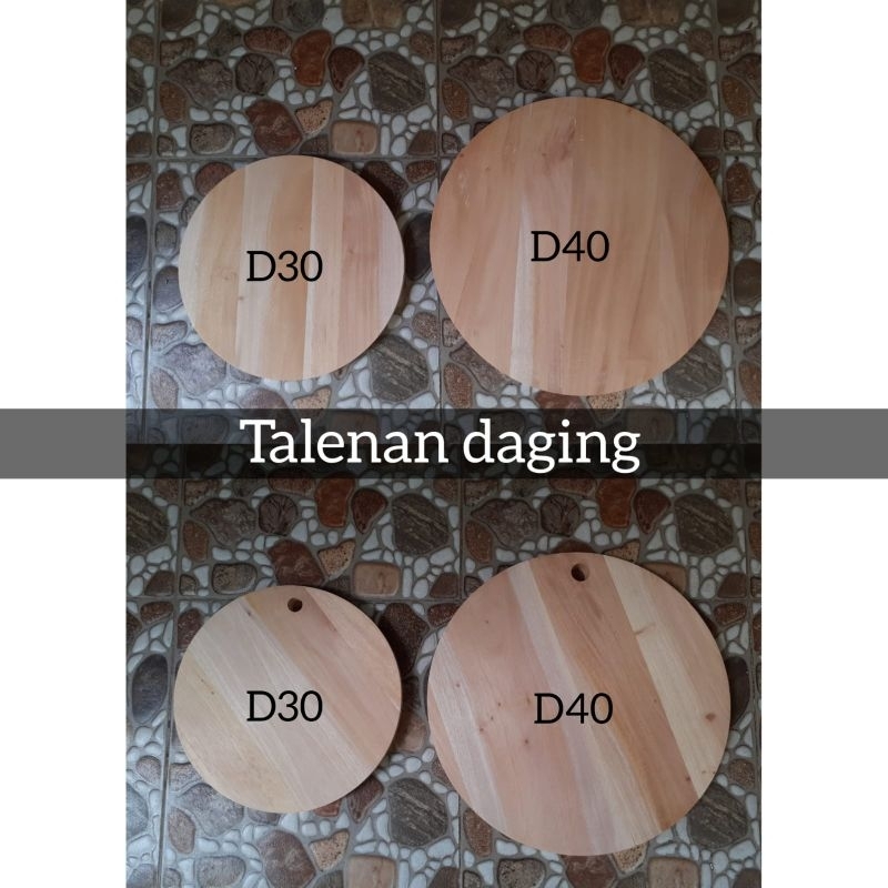Jual Talenan Daging 40cm / Talenan Kayu Mahoni/ Talenan Daging Kayu 40 ...