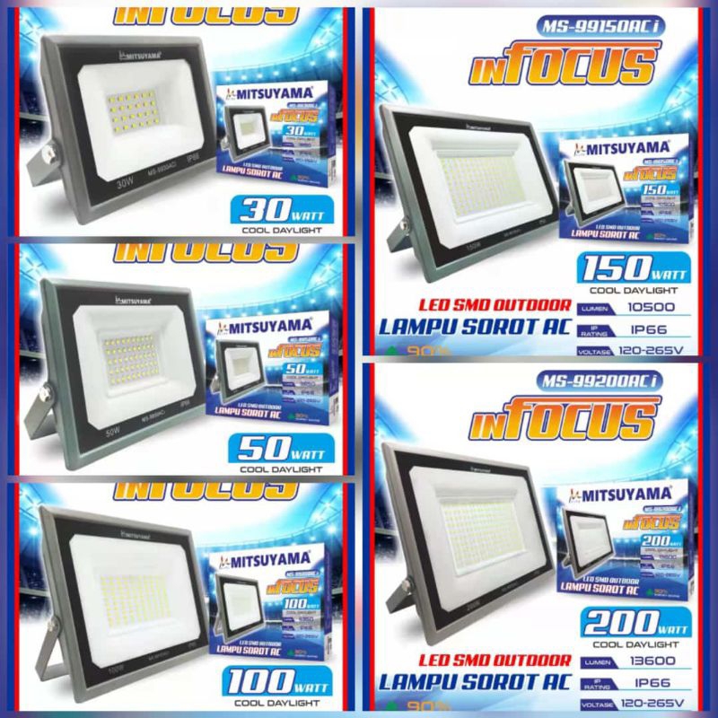 Jual Lampu Sorot AC Infocus Mitsuyama 30-200 Watt MS-9930AC I | Shopee Indonesia