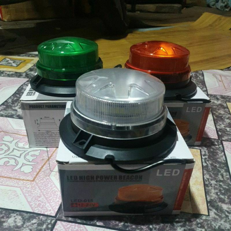 Jual lampu LED rotary beacon tipe 015 semi volvo.mode 6 Blitz 12V-34V ...