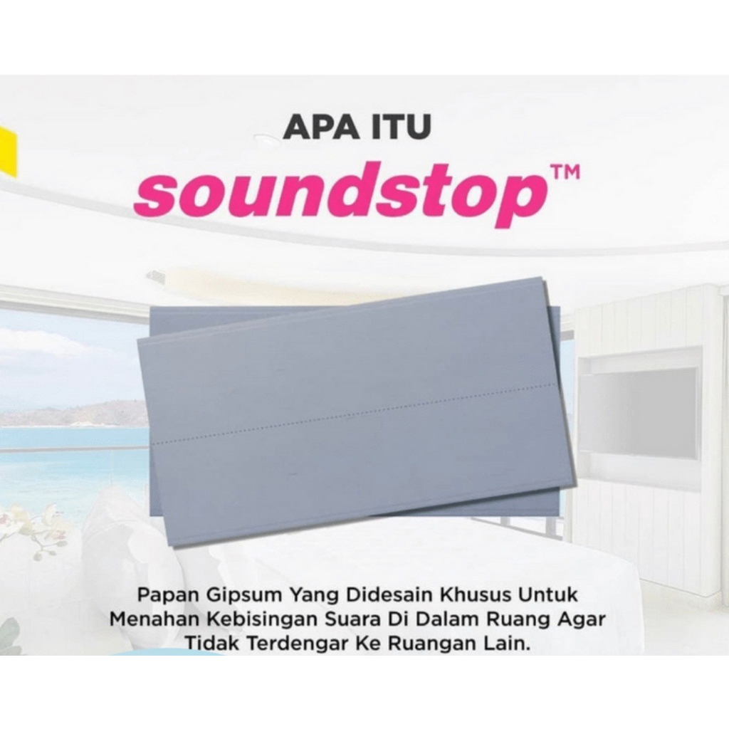 Jual Papan Gipsum KEDAP SUARA SOUNDSTOP 12 mm - Gypsum Jayaboard ...