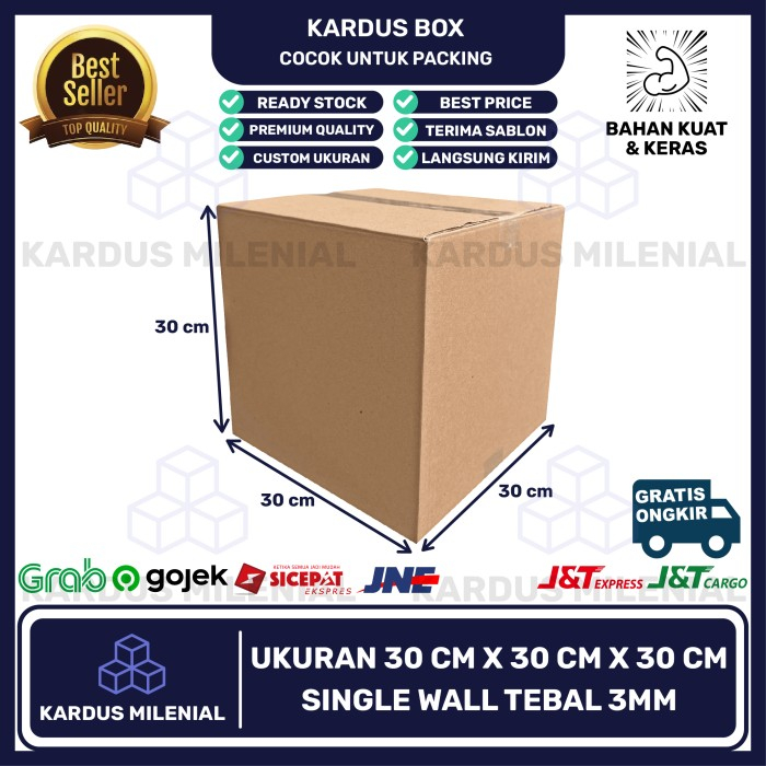 Jual Kardus box dus packing 30x30x30 | Shopee Indonesia