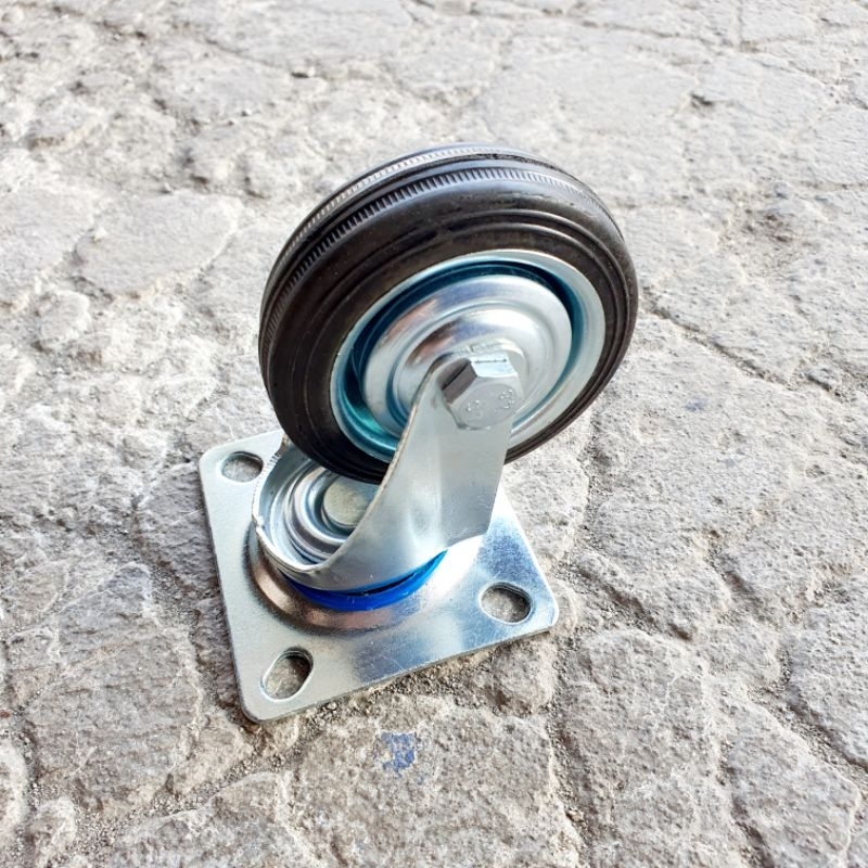 Jual Roda Troli Karet Hitam Hidup 3" 3 Inch Triple-S | Shopee Indonesia