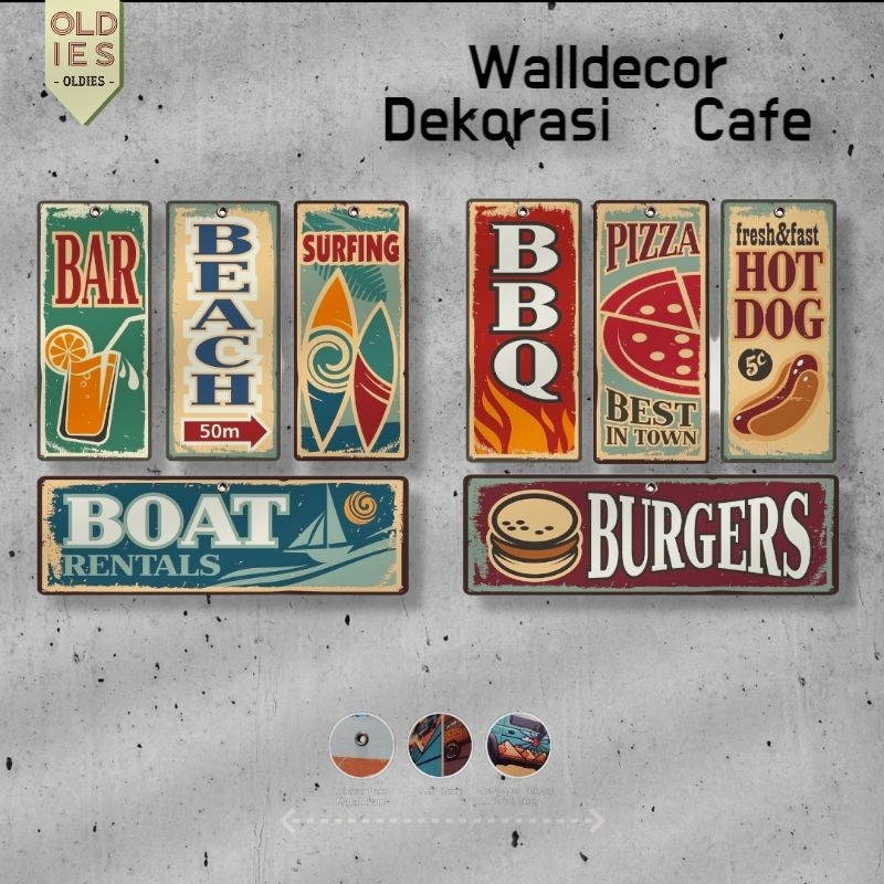 Jual Poster Kayu Cafe Resto - Hiasan Dinding warkop Kedai aestethic ...