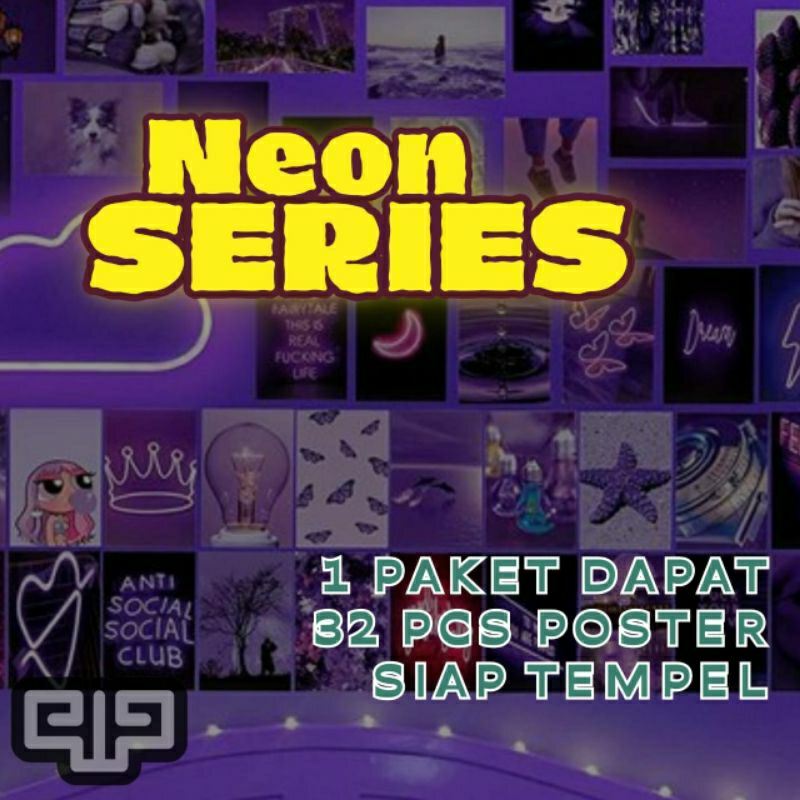 Jual (ISI 32 POSTER) POSTER AESTHETIC NEON SERIES/POSTER COLOR NEON ...