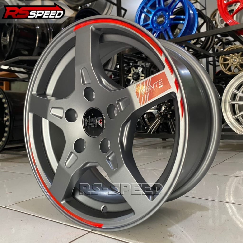 Jual Velg HSR Pente Ring 15 Lobang 5 Pcd 5x114,3 Pelek Mobil Xpander Terios Bisa Di Ban ...